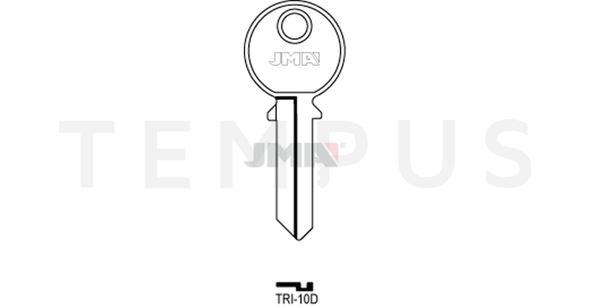 JMA TRI-10D Cilindričan ključ (Silca TL2 / Errebi TR5R) | Tempus DOO