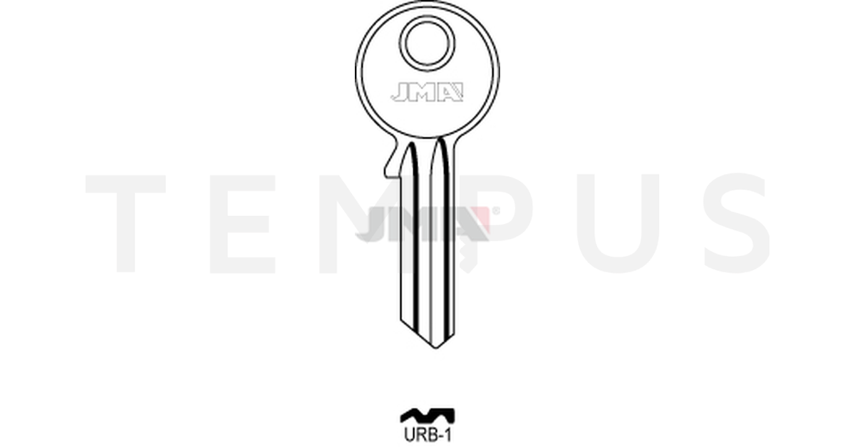 JMA URB-1 Cilindričan ključ (Silca UB2R / Errebi URB5S) | Tempus DOO